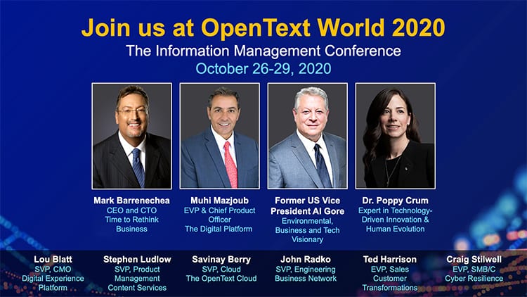 OpenText World 2020—Are You Ready for the Great Rethink? - OpenText Blogs